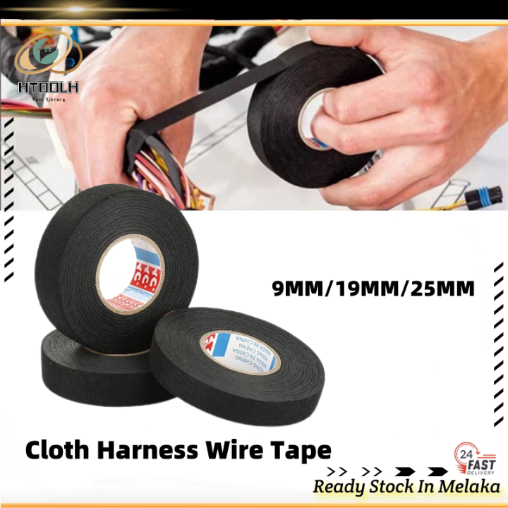 【HTOOLH】Car Cloth Wire Tape 9Mm 19Mm 25Mm Wire Harness Cable Tape for ...
