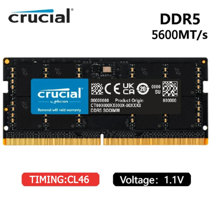Original Crucial ram DDR5 5600MHz 16GB 32GB 24GB 48GB CL46 1.1V Laptop ...