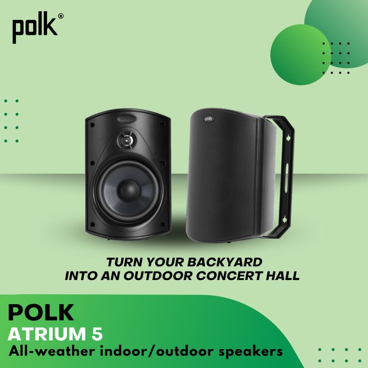 Polk Audio Atrium5 All-weather indoor/outdoor speakers (Black) - Polk ...