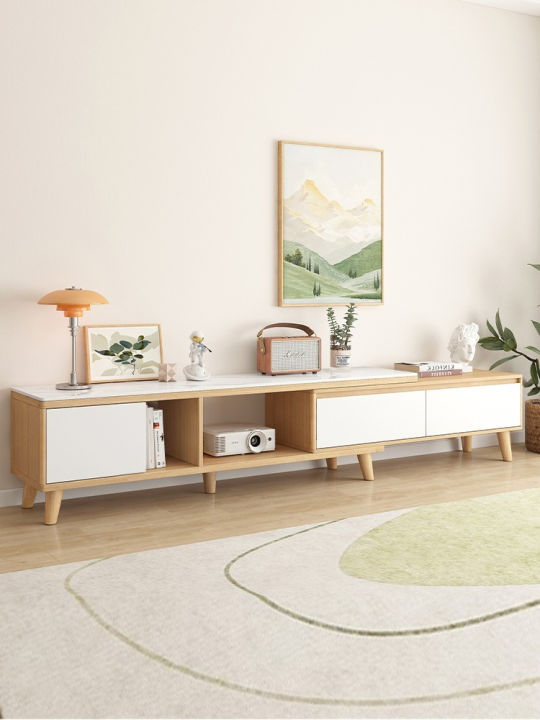 CNY （Pre order）Telescopic TV Cabinet Modern Simple Living Room Small ...