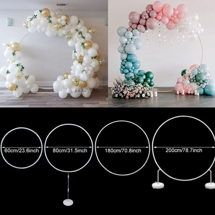 Circle Balloon Ring Arch Stand Wreath Frame Holder Round Belon Holder ...