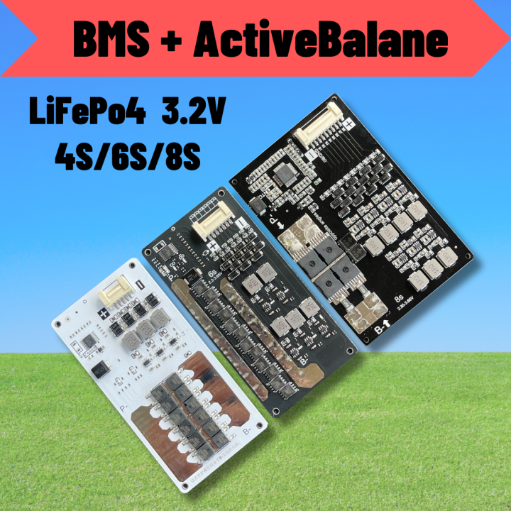 BMS 4S 6S 8S LiFePo4 3.2V มี Active Balance วงจรป้องกันแบตเตอรี่ลิเธียม ...