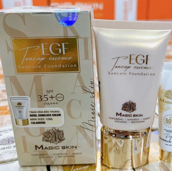 kem nền hiệu chỉnh mới magic skin EGF toncup essence suncare foundatio ...