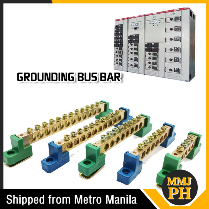 Grounding Bus Bar Bus Bar Terminal Block 6/8/12 Holes Brass Grounding ...