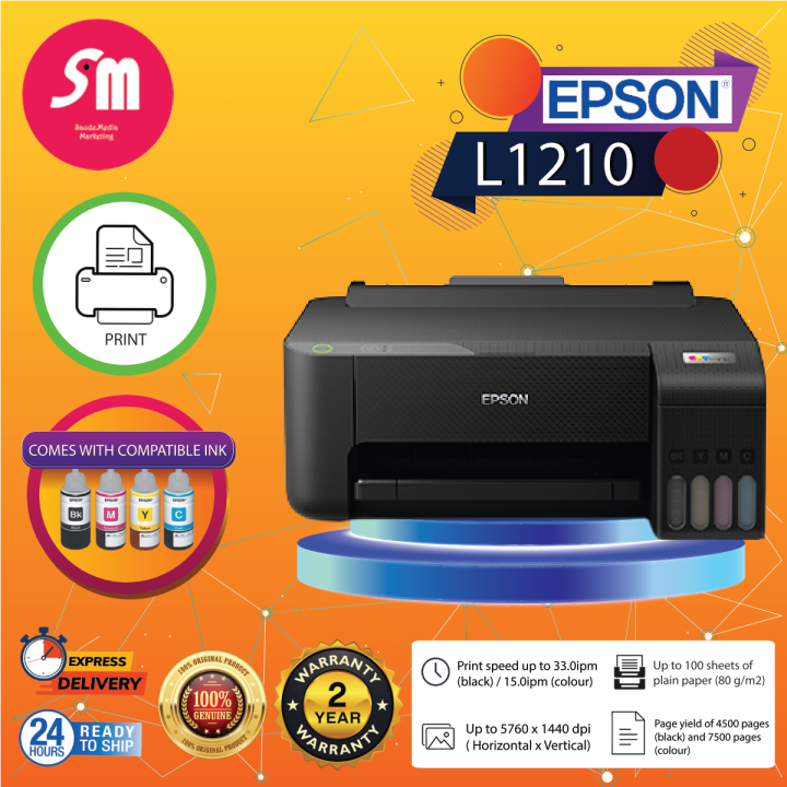 Epson EcoTank L3210 A4 All-in-One Ink Tank Printer with Compatible Ink ...