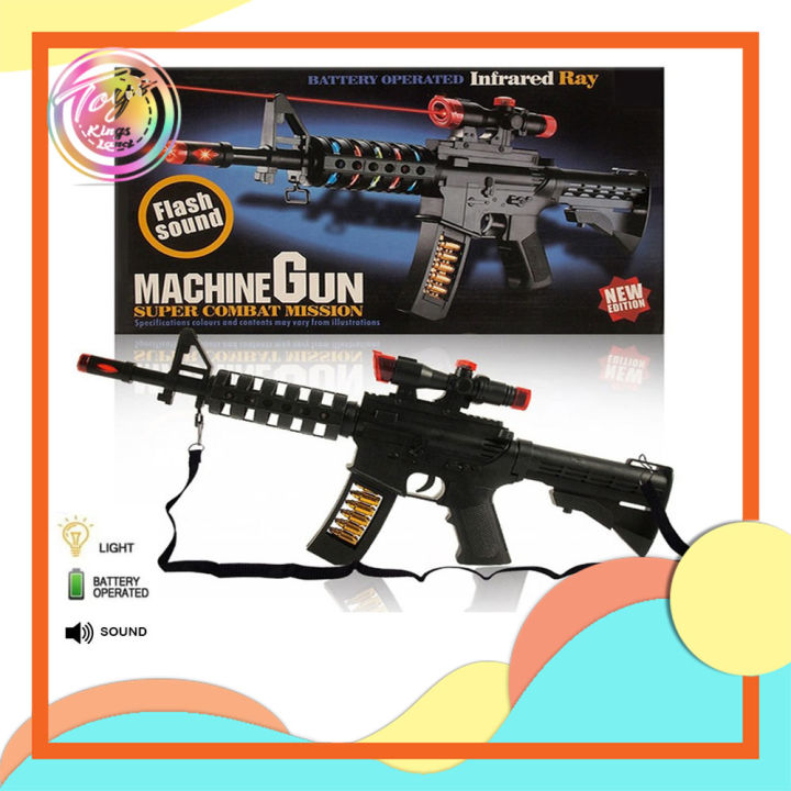 Toys KingsLand Machine Gun with Infrared Ray and Flash Sound Kids Toy ...
