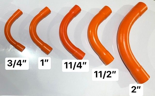 PVC Orange Electrical Conduit Long Elbow | Lazada PH