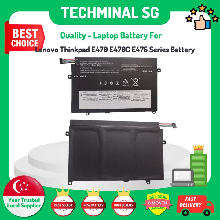 TECHMINAL - 01AV412 01AV411 01AV413 Battery For Lenovo Thinkpad E470 E470C E475 Series Battery ...