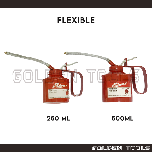 Red Oil Can Wesco Type Oiler Pump Pot with Flexible Fixed Spout Steel ...