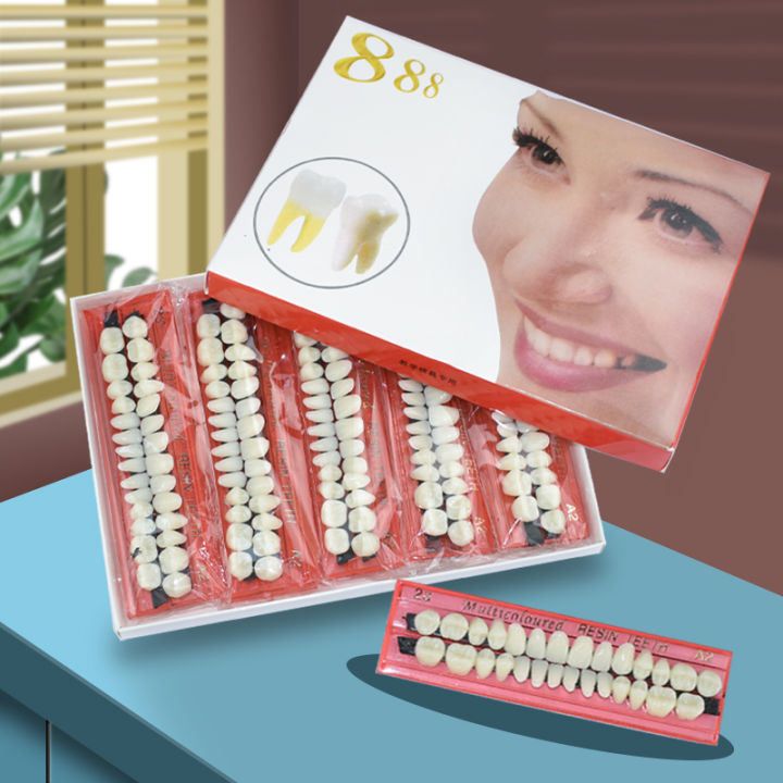 28 Teeth/set 28Pc 1set denture acrylic resin full set teeth upper lower ...