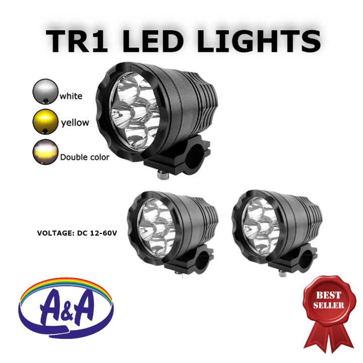 RAIDER R150 CARB | MOTORCYCLE TR1 LED HeadLight YELLOW/WHITE/YELLOW AND ...