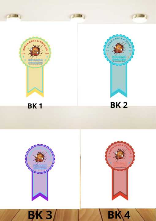CETAK STIKER LOGO KUE/STIKER BAHAN CHROMO A3/STIKER LABEL MAKANAN ...