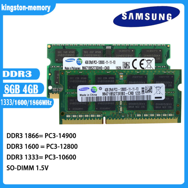 Samsung Laptop Ram DDR3 4G 8G 1066/1333/1600MHz Laptop Memory PC3-8500 ...