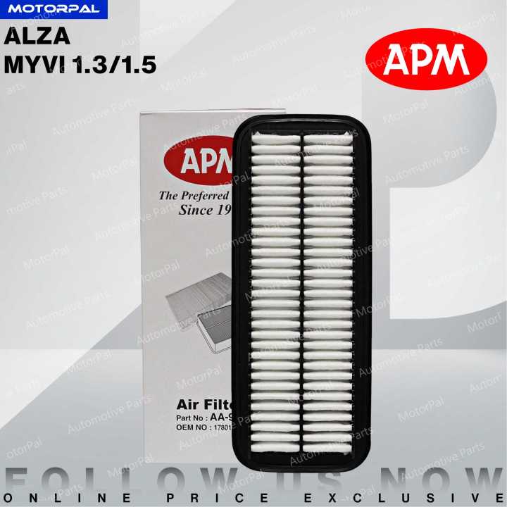 APM AIR FILTER PERODUA ALZA MYVI 17801-BZ030 (PENAPIS ANGIN) | Lazada