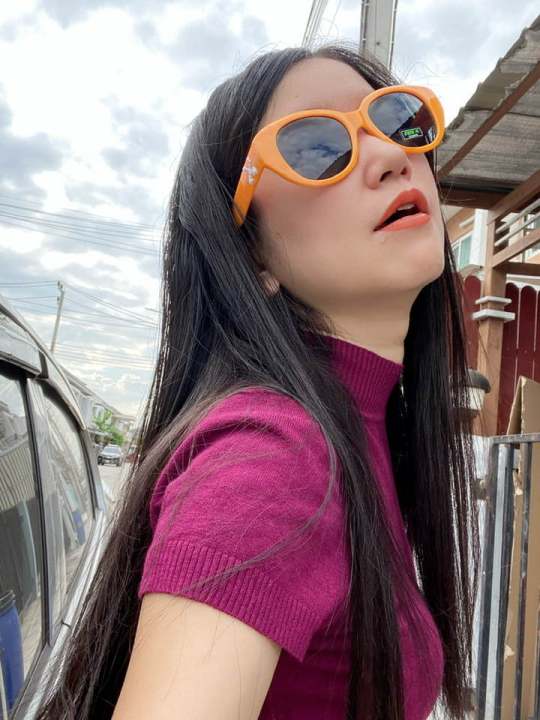 แว่นกันแดด ร้าน ANNNI แว่นตาแฟชั่น ทรงกลม ขอบหนา มาใหม่ กัน UVA และ UVB ...