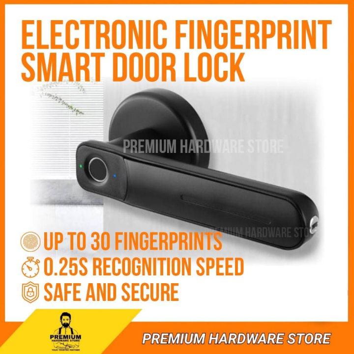 ARMOR Fingerprint Smart Lever Lock ASL-D1 Electric Keyless Fingerprint ...