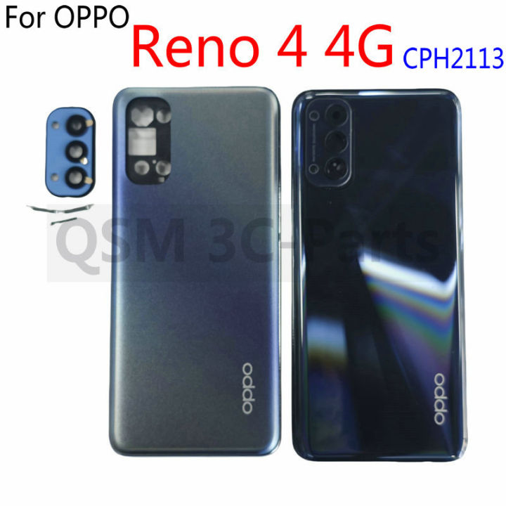 สำหรับ OPPO Reno 4 4G CPH2113ด้านหลังฝาหลังปิดโทรศัพท์กรอบกลางพร้อมด้วย ...