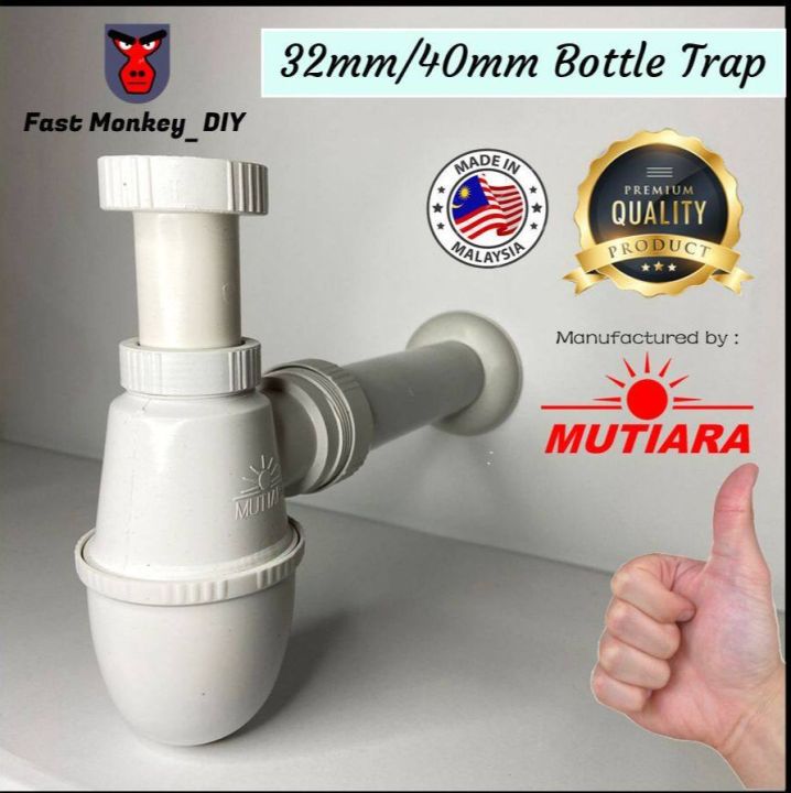 Mutiara PVC Plastic Bottle Trap [ 32MM/40MM] / Sink Accessories ...
