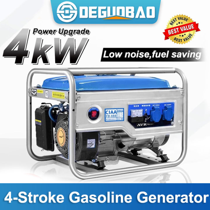 Gasoline Generator 4000W Gasoline Generator Household Portable ...