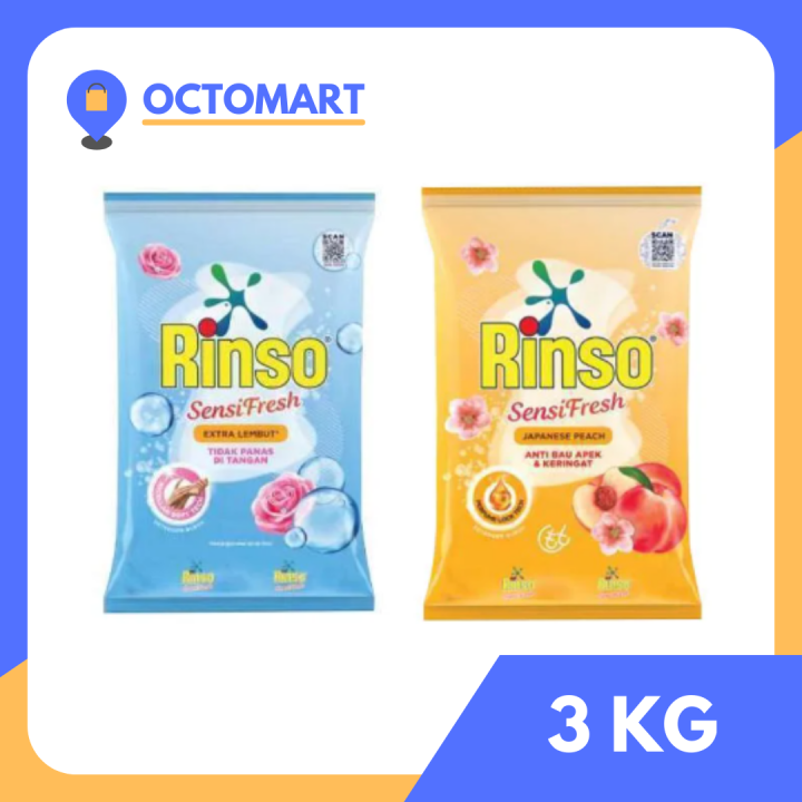 RINSO Sensi Fresh 3kg Micellar Soft Deterjen Bubuk 3 Kg Micellar Soft ...
