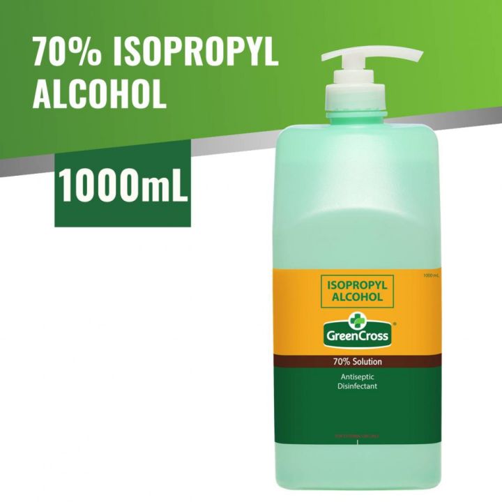 GreenCross Alcohol 70% Solution Isopropyl Pump Bottle 1000ml | Lazada PH