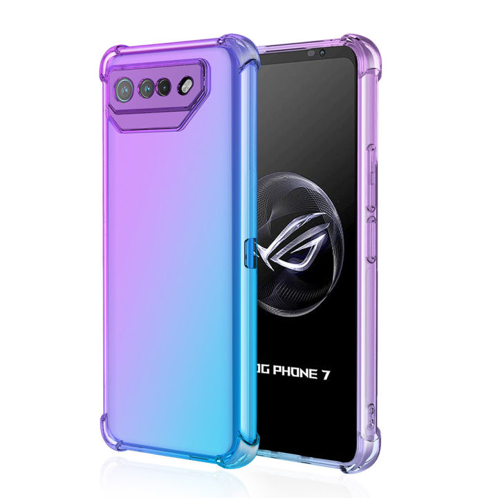 For ASUS Rog Phone 7 6 Zenfone 8 Flip 7 9 10 Gradient Soft TPU Anti ...