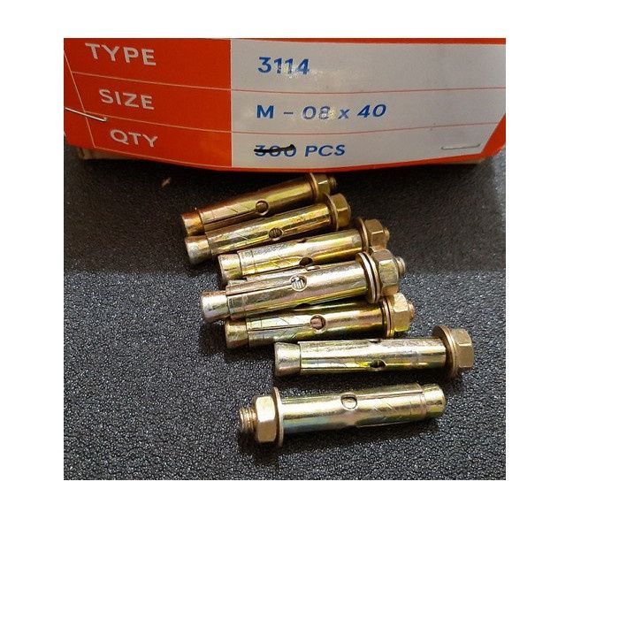 Dynabolt Dinabol Baut Beton 8mm Baut Tembok Dinabolt 8 x 40 mm | Lazada ...