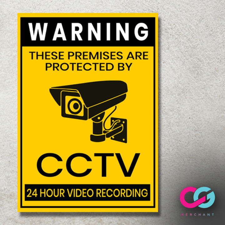 Customized cctv signage, vinyl sticker, PVC type and 3mm Sintraboard ...