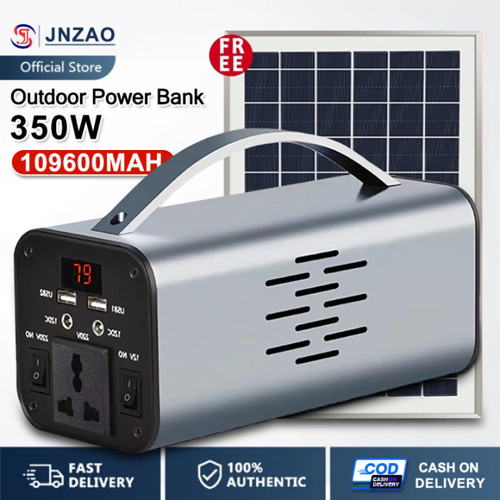 Solar Generator Portable Power Station 220V AC Outlets Output 350W Fast ...