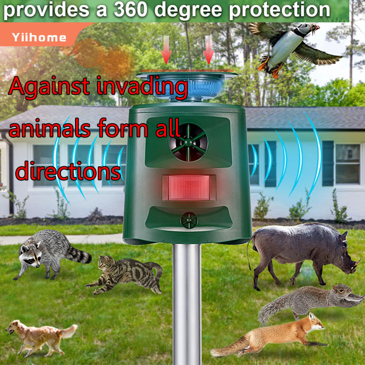 Outdoor Garden Dual Ultrasonic Solar Repeller Pest Aniตัวแทนจำหน่าย ...