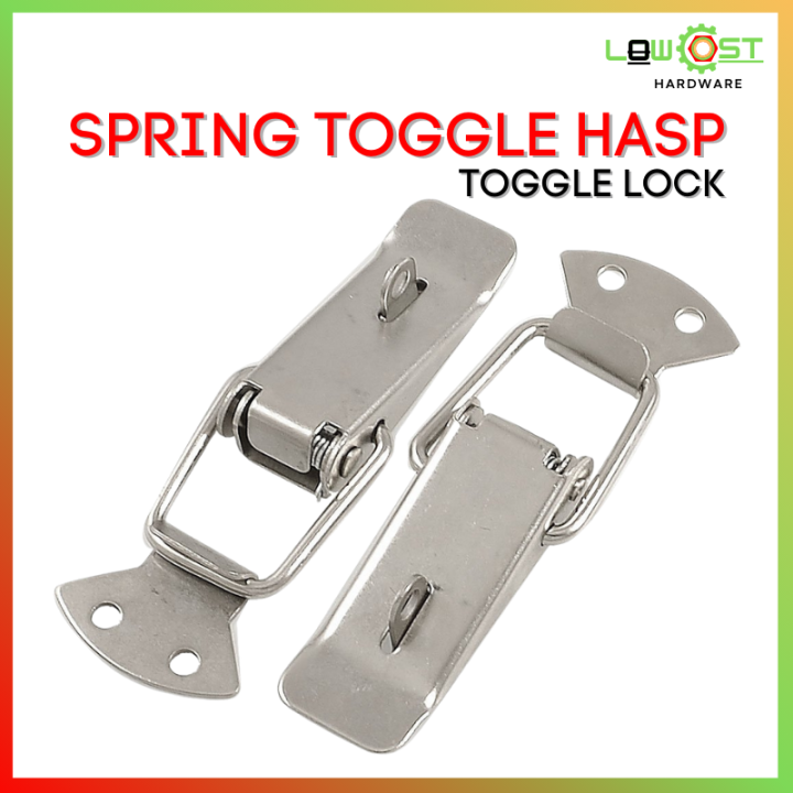 Spring Toggle Lock Stainless Steel Spring Loaded Latch Clamp Hasp Small ...