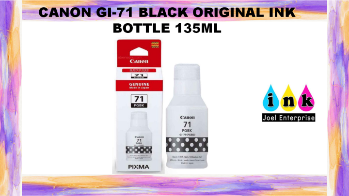 CANON GI-71 BLACK ORIGINAL INK BOTTLE 135ML | Lazada PH