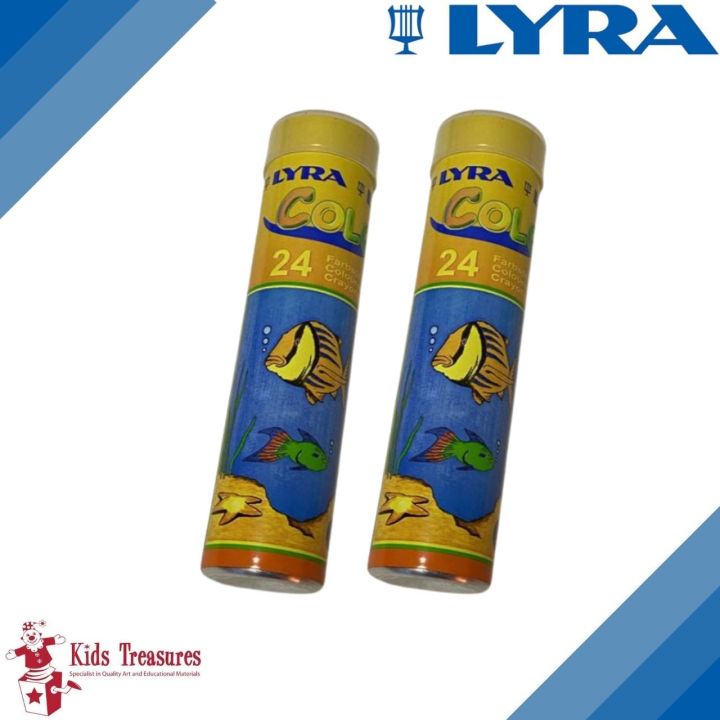 Lyra Water Soluble Colors Colour Pencils Tin Box of 24 - Set of 2 ...