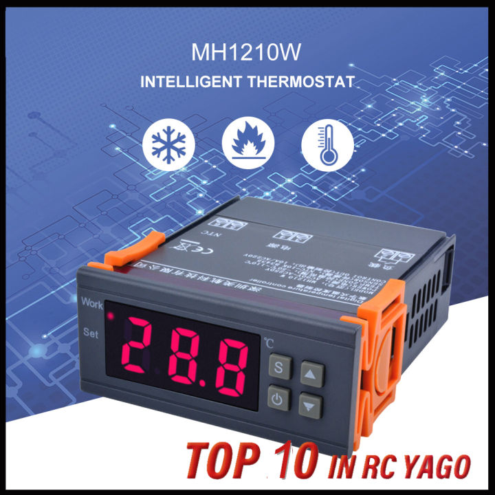 Digital Temperature Controller MH1210W AC90-250V Thermostat Regulator ...