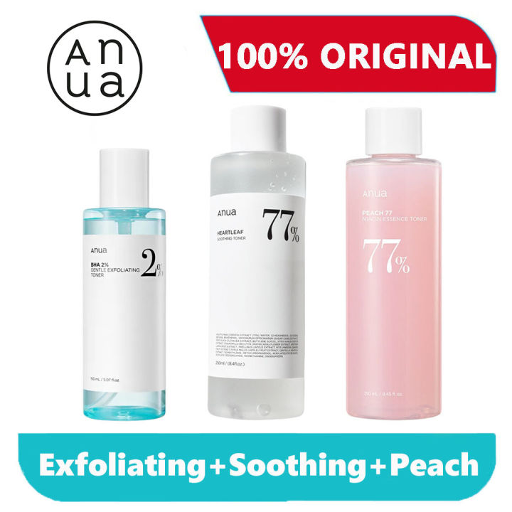 Anua Toner BHA 2% Gentle Exfoliating Toner 150 ml / Anua Heartleaf 77% ...