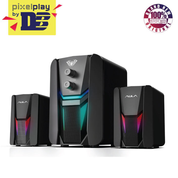 Aula Wind N-189 Gaming Speaker 2.1 With Subwoofer Power Bass Rgb ...