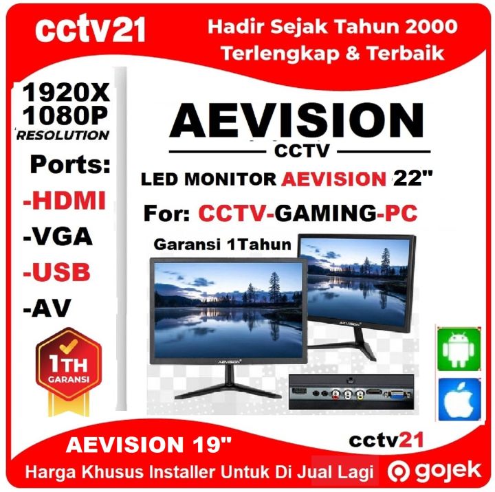 TV Monitor LED 22 inch AEVISION VGA HDMI RCA | Lazada Indonesia