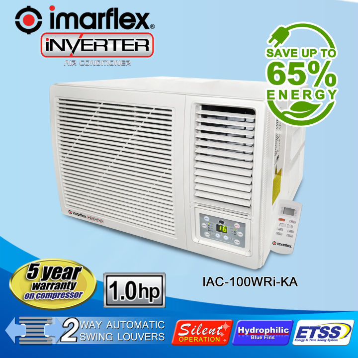 Imarflex Air Conditioner Inverter Window Type 1.0Hp Remote Control IAC ...