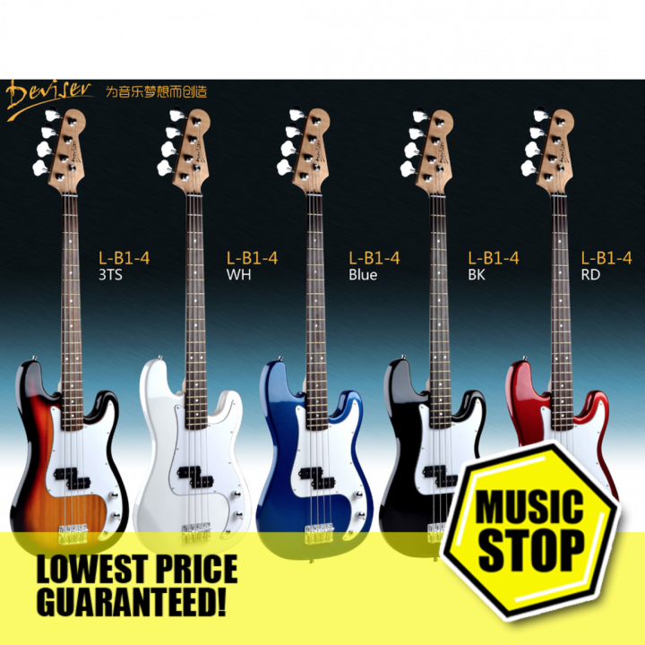 RC Music by Deviser PB Electric Bass Guitar with Free Cable Music ...