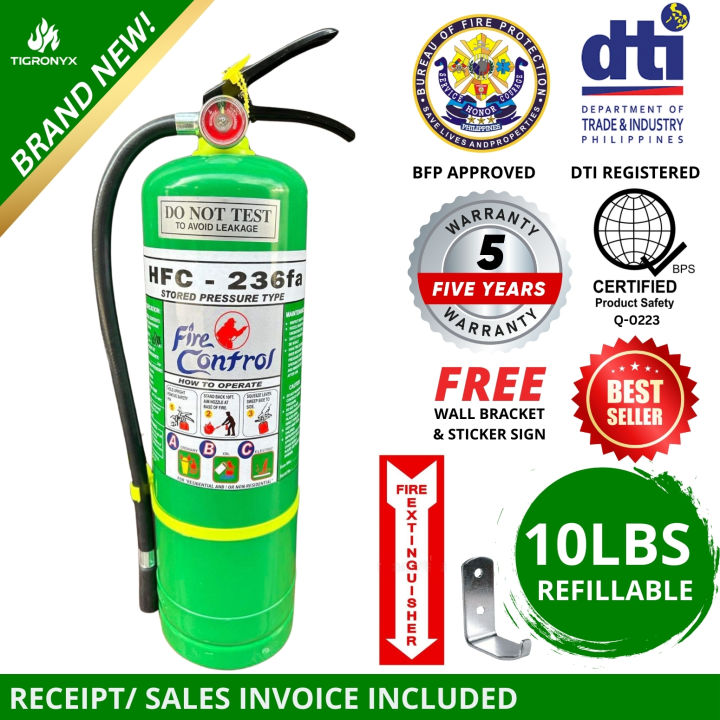 Fire Extinguisher HFC-236fa 10lbs Brand New - 5 Years Warranty | Lazada PH