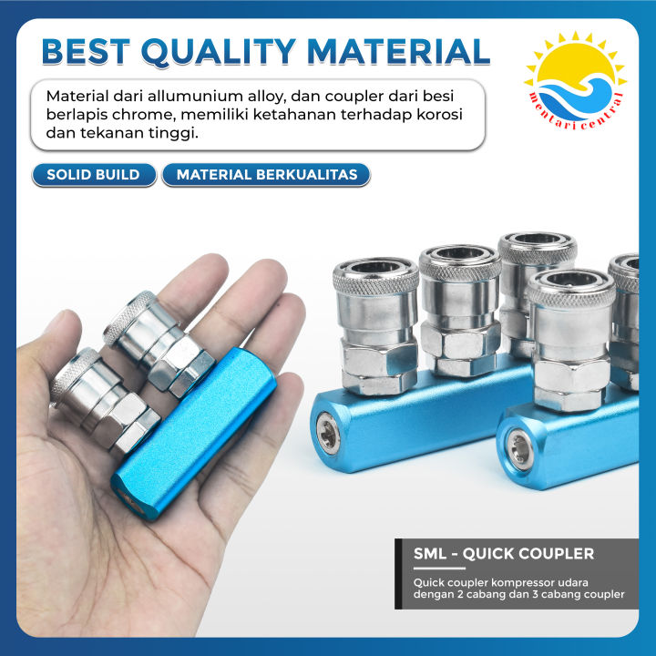 Nepel Coupler Cabang Quick coupler cabang 2 CABANG 3 coupler kompresor 2 lobang 3 LOBANG ...