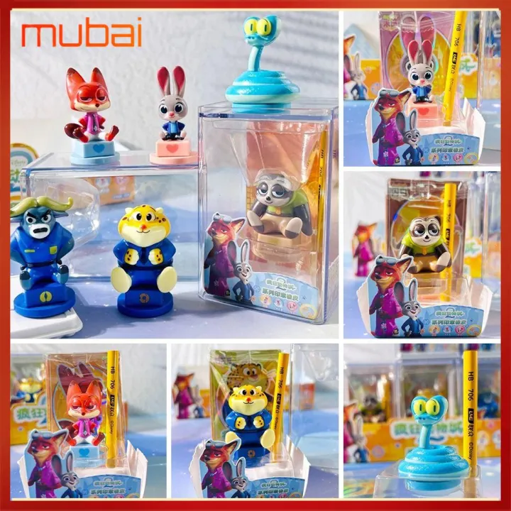MUBAI Judy Nickle Zootopia Stamp Eraser Series Cartoon Eraser Mini ...