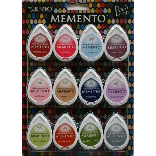 Tsukineko Memento Dew Drop Dye Ink Pad Sets of 12 | Lazada