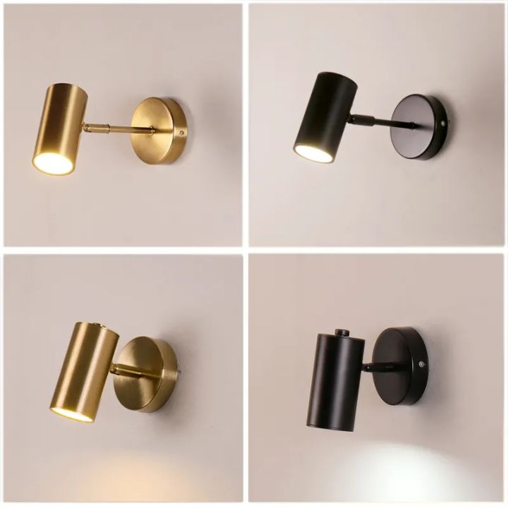 Gold LED Wall Lamp Modern Adjustable Wall Light Indoor Lighting Wall ...