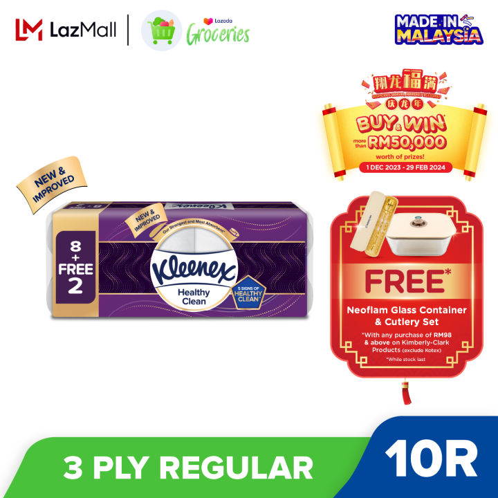Kleenex Bath Tissue Clean Care Regular 190S x 10R-3PLY | Lazada