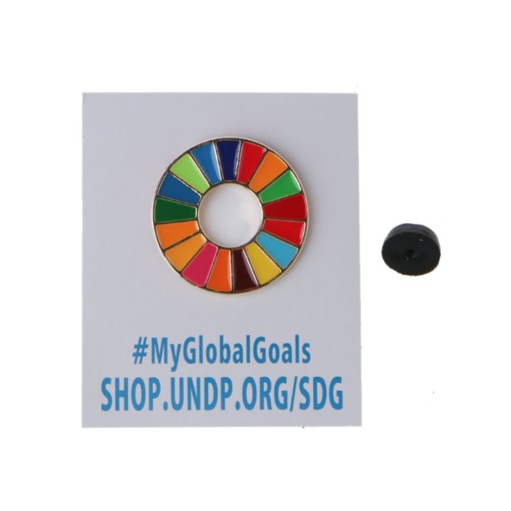 เป้าหมายการพัฒนาที่ยั่งยืนเข็มกลัด United Nations SDGs Pin Badge แฟชั่น ...