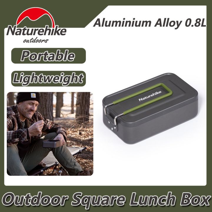 Naturehike Camping Lunch Box Aluminum Bento Box 0.8L Square Outdoor ...