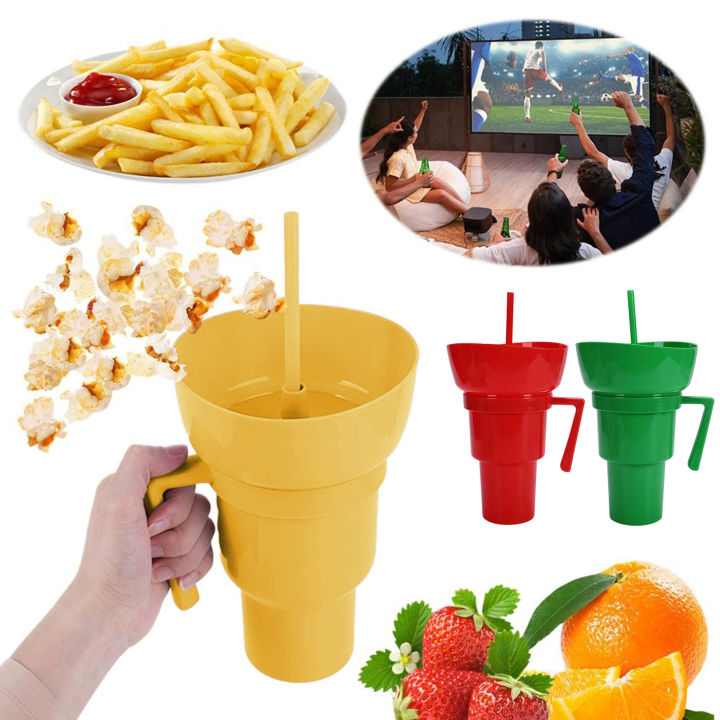 LULU Portable Snack and Drink Container Games and Movies Snack Cup Leak ...
