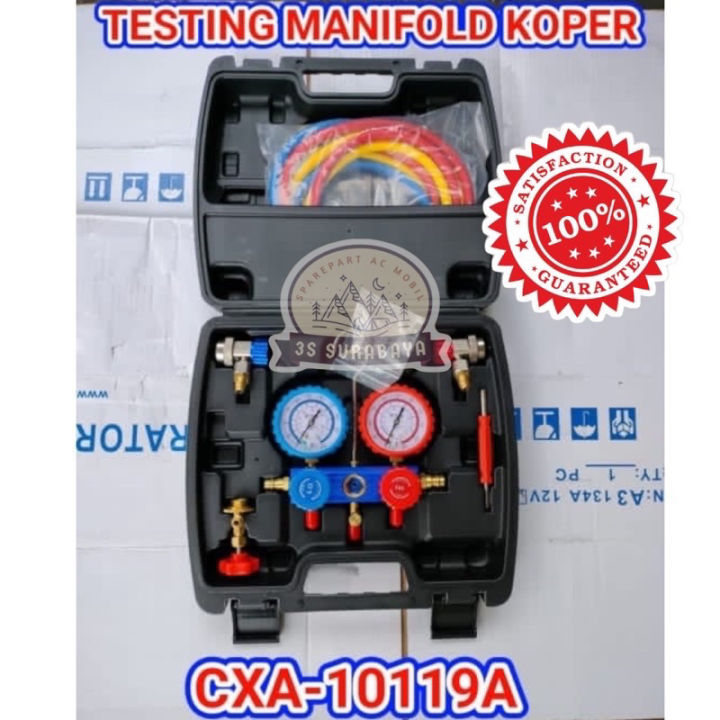 Meteran Ac Manifold Gauge Alat Check Ac Mobil Ac Rumah Komplit Full Set ...