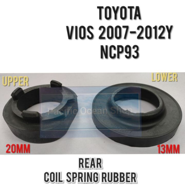 REAR COIL SPRING RUBBER TOYOTA VIOS NCP93 2007-2013 (20MM UPPER) (13MM ...